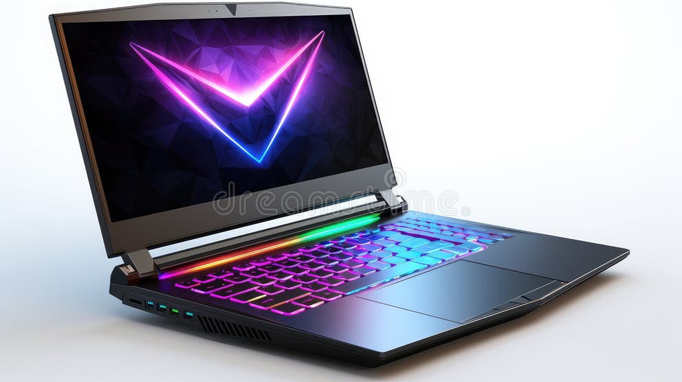 Backdrop Laptop Isolated on White Stock Illustration - Illustration of ...