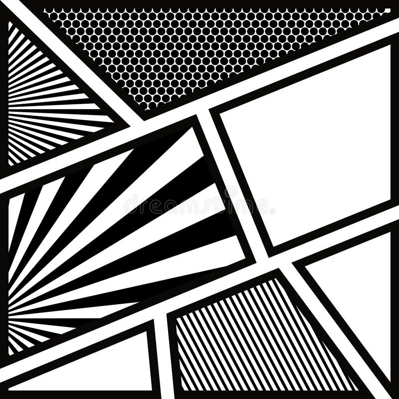 Backdrop Monochrome Abstract in Pop Art Stock Vector - Illustration of ...