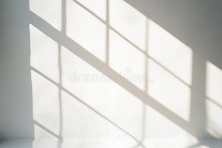 A Backdrop of Natural Shadow Cast Over a White, Textured Wall. Stock ...