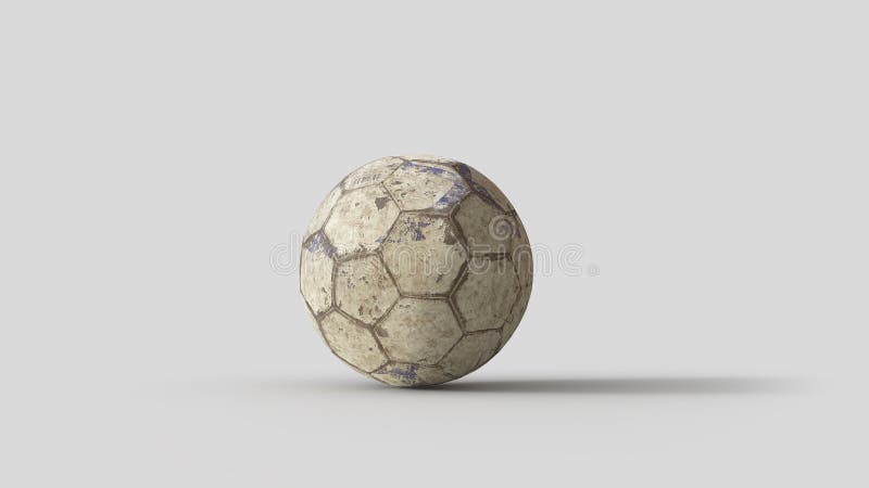 Backdrop with Old Soccer Ball with Blue Markings Stock Illustration ...