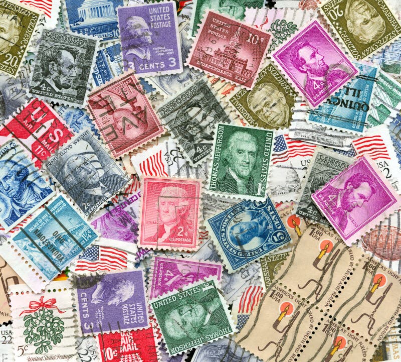 Vintage US Postage Stamps 1902 Editorial Photography - Image of freedom ...