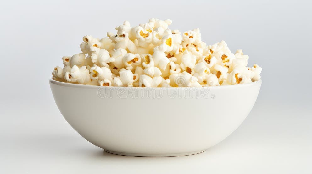Backdrop popcorn on white stock illustration. Illustration of brim ...