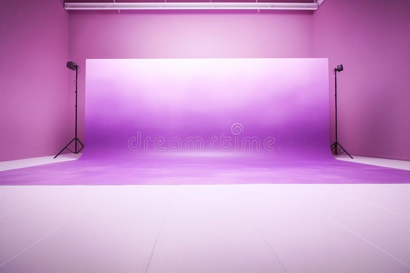 A Backdrop Purple Room Empty Studio Generative AI Stock Illustration ...
