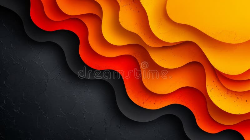 Backdrop with Red, Orange, and Black Paper Layers Creates an Engaging ...