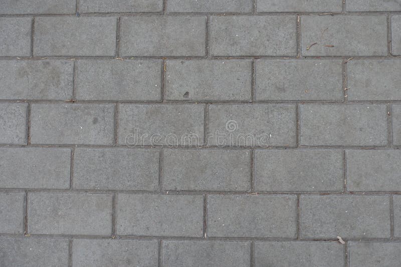 Backdrop - Running Bond Brick-like Gray Concrete Pavement Stock Photo ...