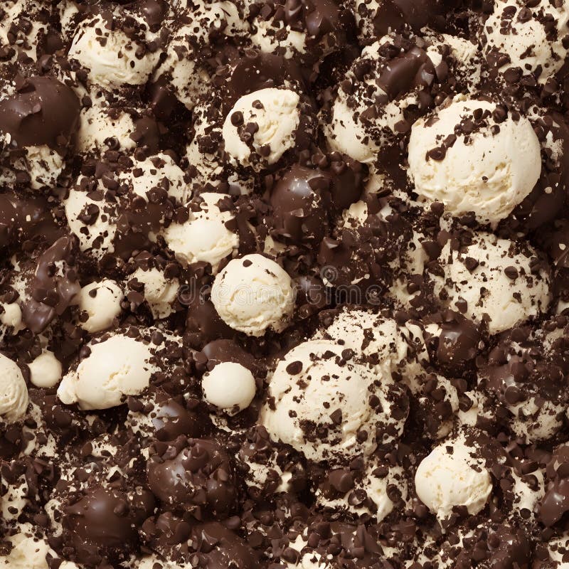 Backdrop of a Selection of Vanilla and Chocolate Ice Cream. Stock Image ...