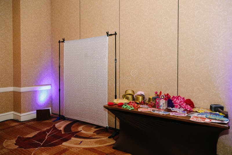 Backdrop Setup for a Festive Celebration Featuring Various Props on ...