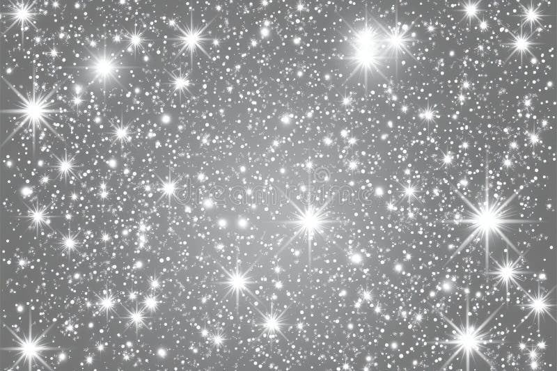 A Backdrop of Sparkling Vintage Lights, Featuring Silver Hues in Soft ...