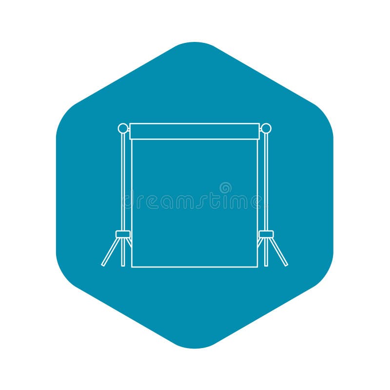 Backdrop Stand with Backdrop Icon, Outline Style Stock Vector ...