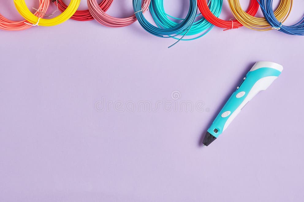 Backdrop Template with a Colorful PLA and ABS Plastic Threads for 3d ...