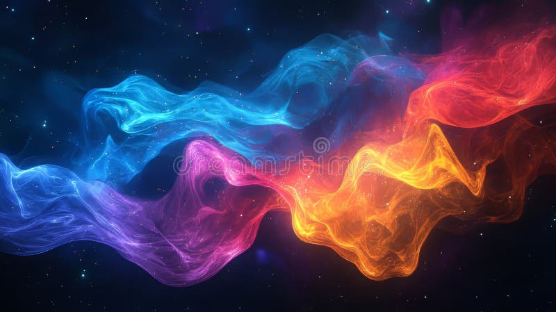 The Backdrop of this Trippy Psychedelic Space Scene Features Neon ...