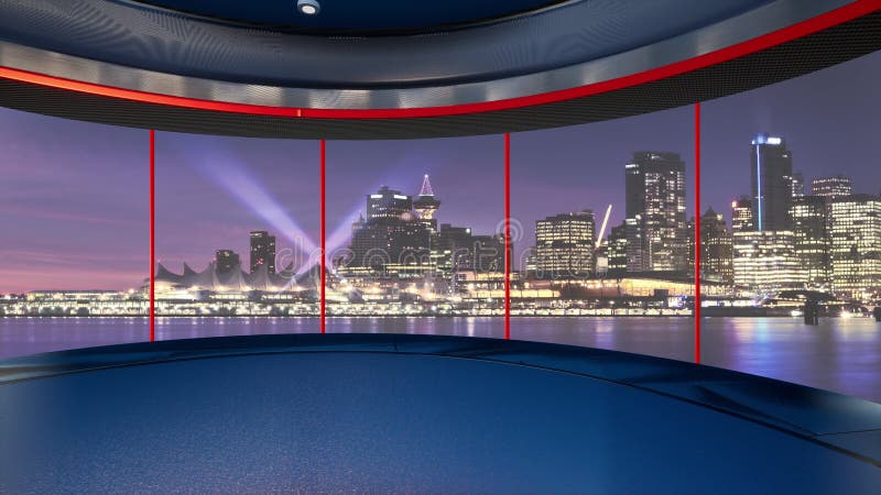 3D Virtual News Studio Background, Loop Stock Footage - Video of wall3d ...