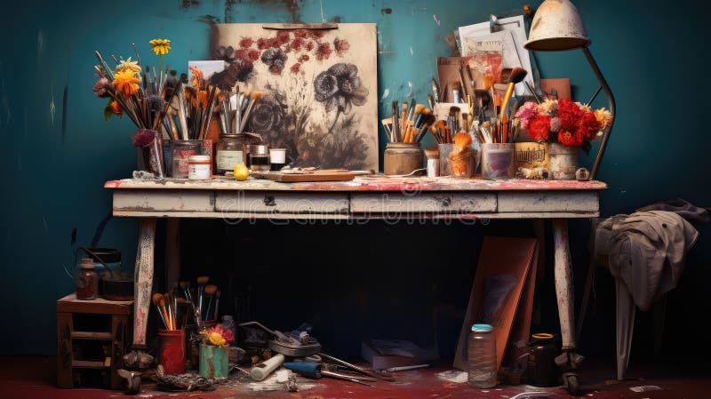 Backdrops Photographers Desk Stock Illustration - Illustration of ...