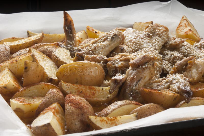 Backed chicken wing stock photo. Image of wings, chicken - 27251584