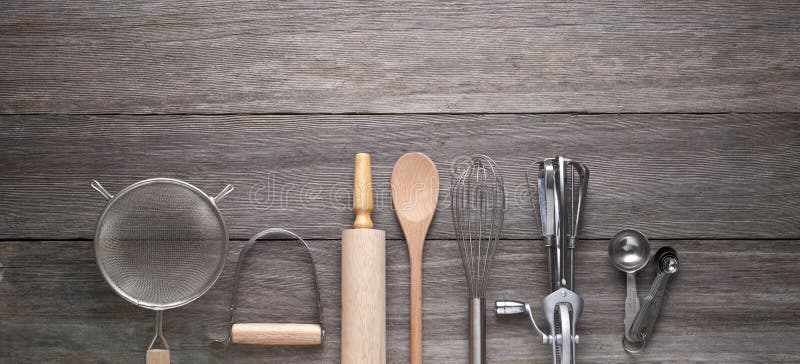 Backen, Hölzernen Hintergrund Kochend Stockfoto - Bild von rollen ...