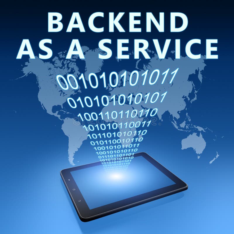 Backend as a Service stock illustration. Illustration of development ...