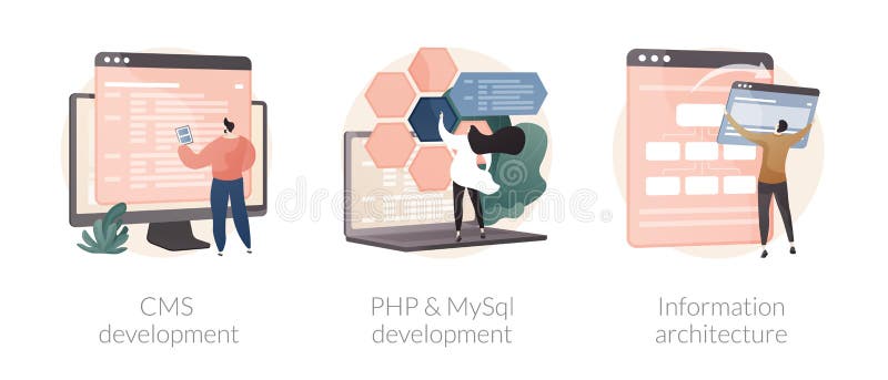 Backend Development Abstract Concept Vector Illustrations. Stock Vector ...