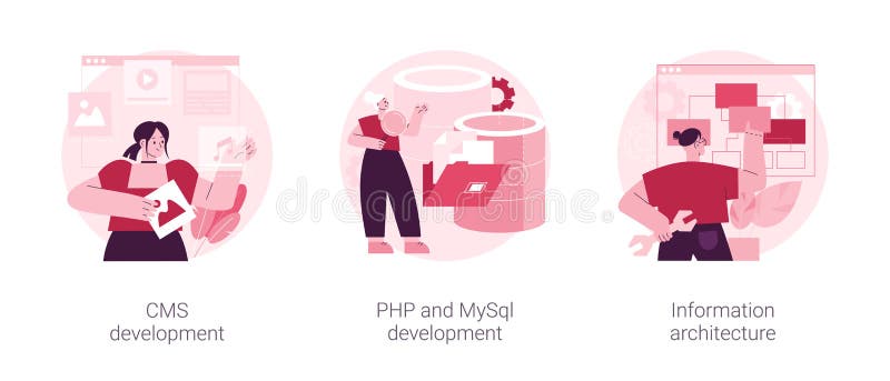 Backend Development Abstract Concept Vector Illustrations. Stock Vector ...
