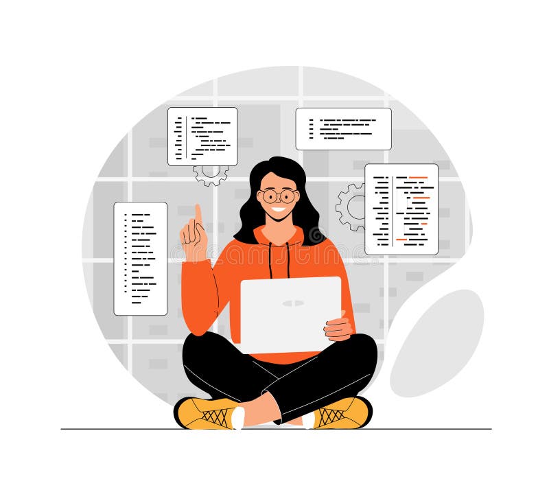 Backend Development And Programming Programmer Coding And Testing Program Code Creating Apps