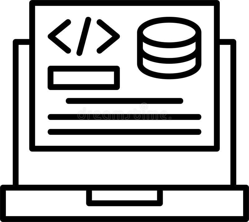Backend Development Vector Icon Design Stock Illustration ...