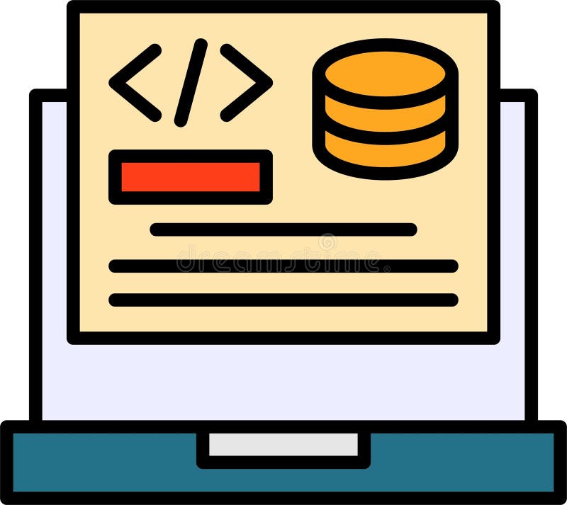 Backend Development Vector Icon Design Stock Illustration - Illustration of backend, programming ...