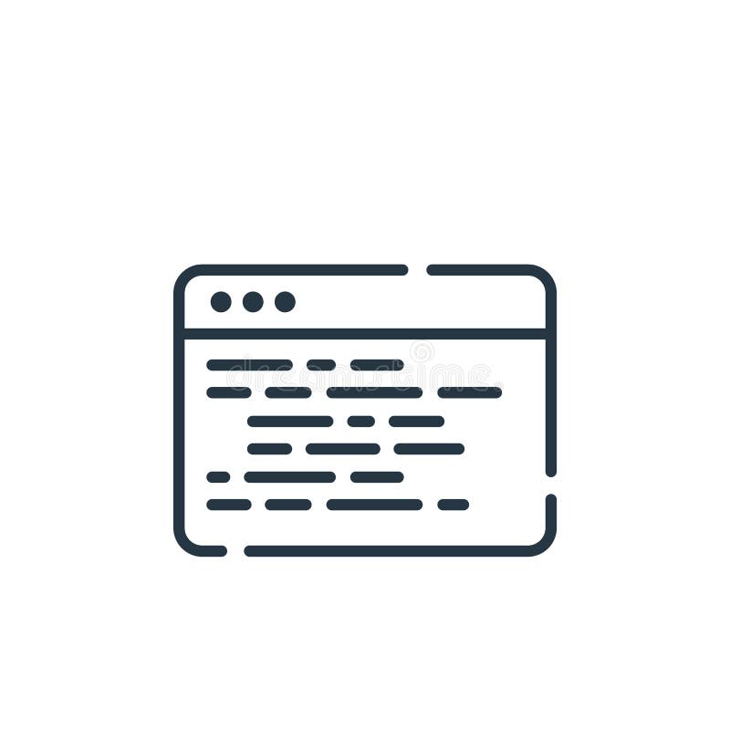 Backend Icon Vector from Programming Concept. Thin Line Illustration of ...