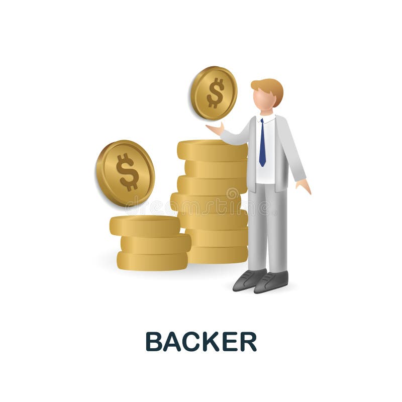 Backer Icon. 3d Illustration from Crowdfunding Collection. Creative ...