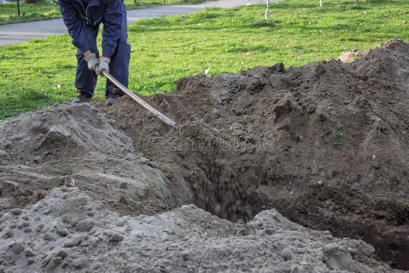 Backfill, Last Work Done by Hand 4 Stock Image - Image of dangerous ...