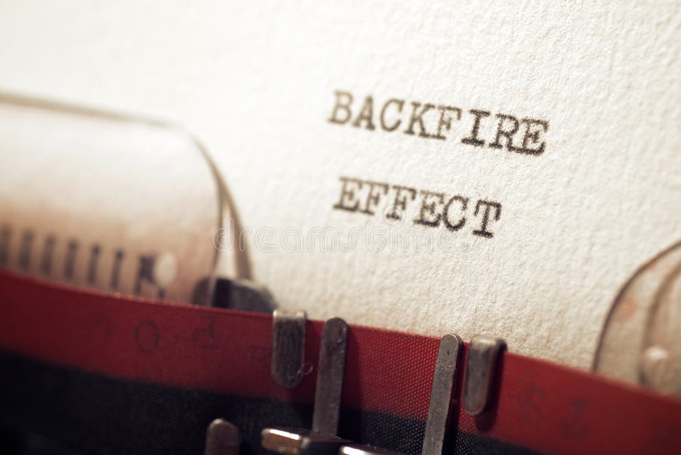 Backfire effect text stock image. Image of concept, word - 233083247