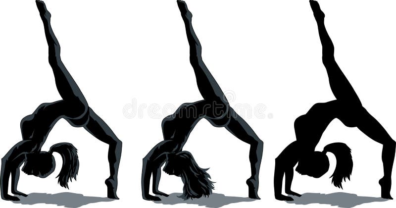 Backflip girl stock vector. Illustration of gymnast, dancer - 23213313
