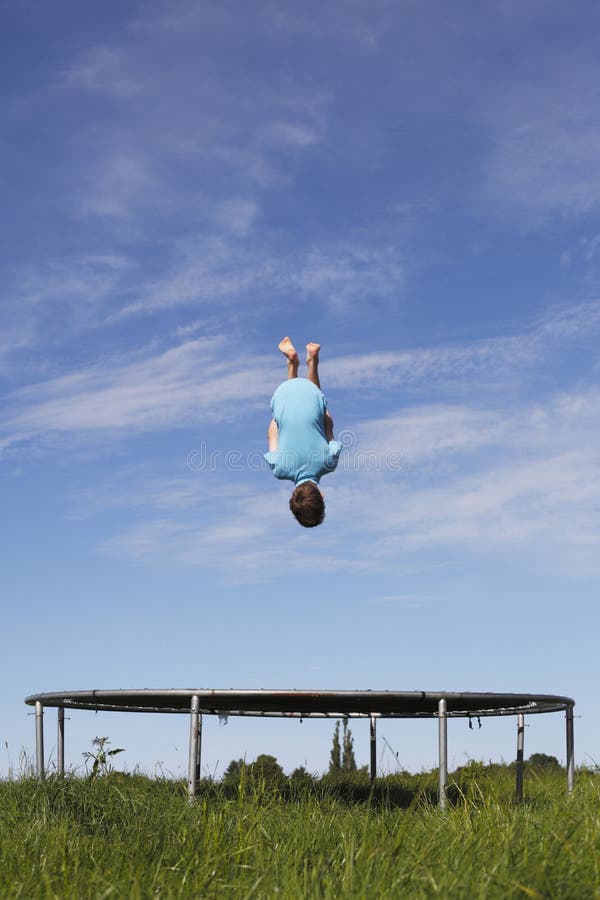 Trampoline backflip stock image. Image of athletic, beauty - 14260781
