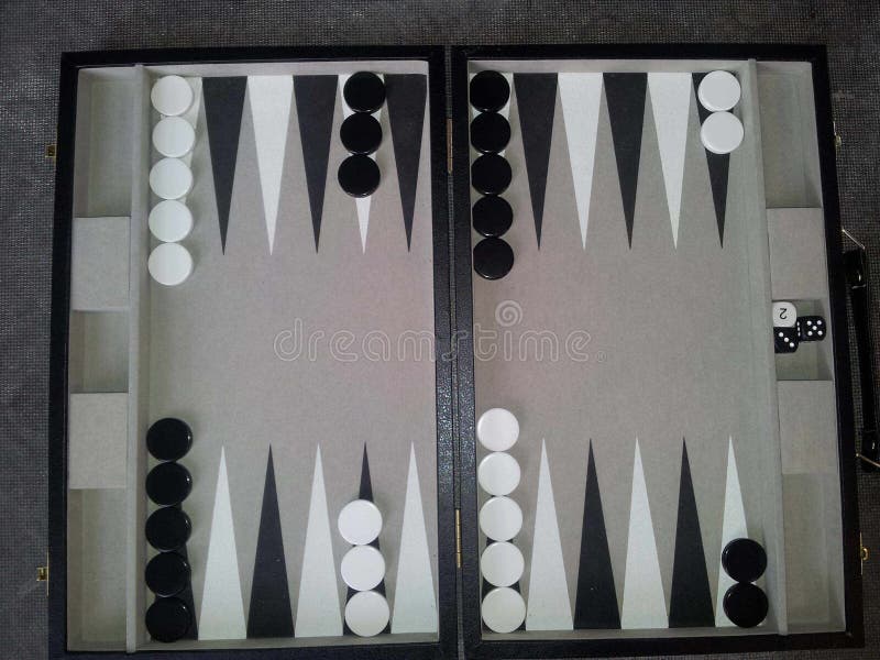 A Backgammon Board with Pieces and Dice Stock Photo - Image of play ...