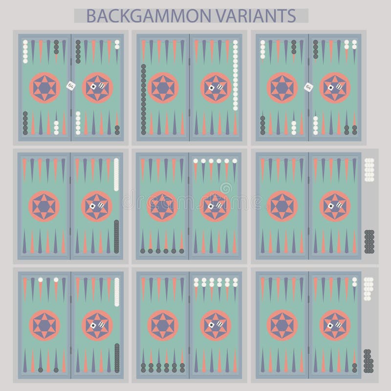 Backgammon Boards. Backgammon Variants Stock Vector - Illustration of ...