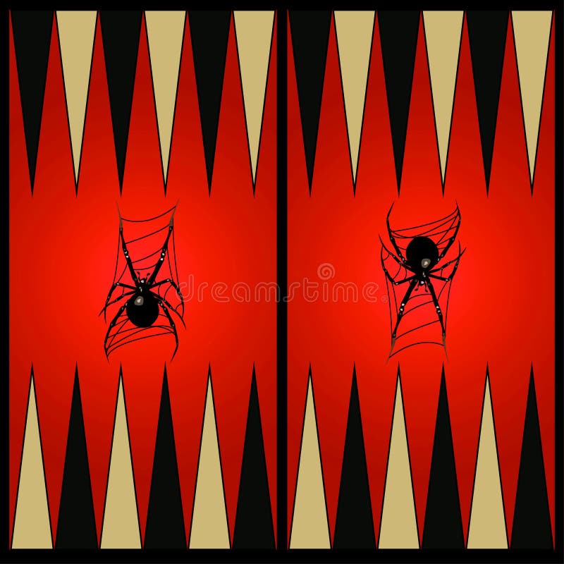 Image of a Spider, Backgammon, Game Board, Gambling Illustration. Stock ...