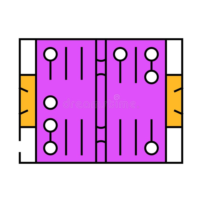 Backgammon Game Board Table Icon Color Illustration Stock Vector ...
