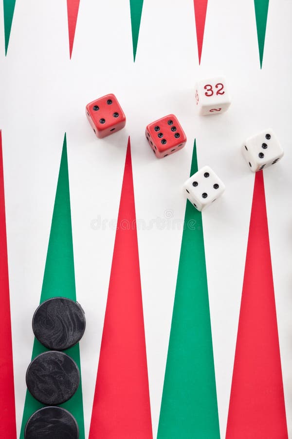 Backgammon game with dice stock image. Image of game - 24178501