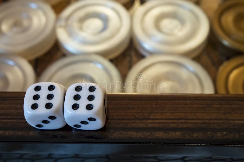 Backgammon game and dice stock image. Image of fortune - 207090109