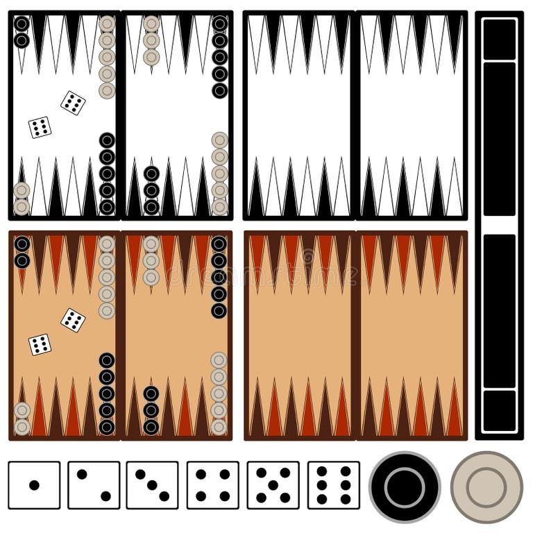 Backgammon game stock vector. Illustration of number - 41003724