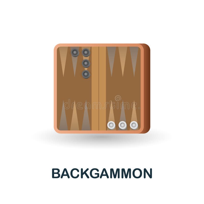 Backgammon Icon. 3d Illustration from Table Games Collection Stock ...