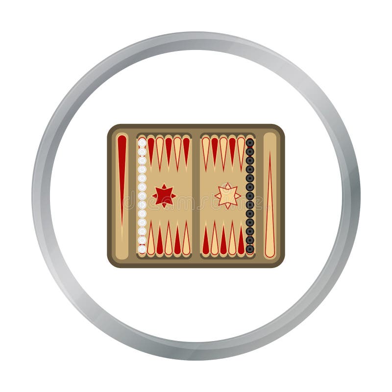 Backgammon Icon in Cartoon Style Isolated on White Background. Board ...