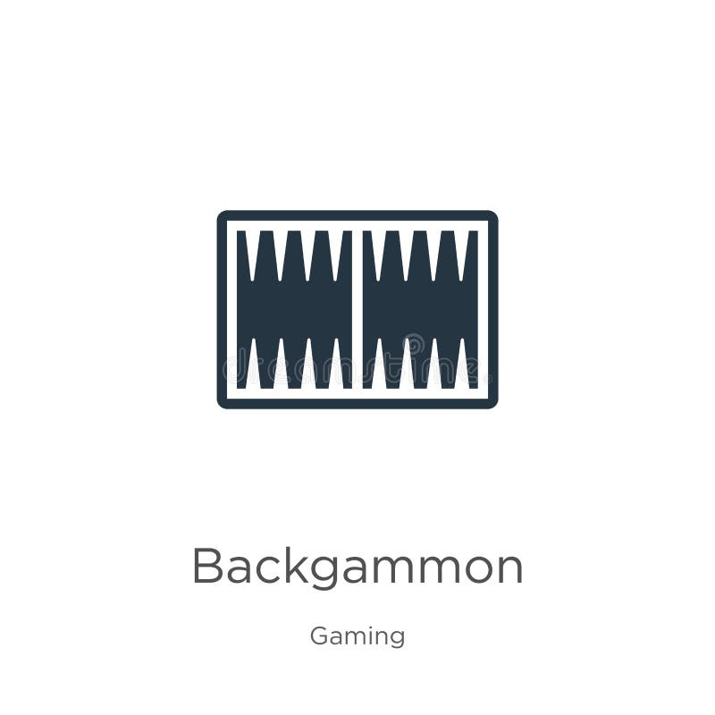 Backgammon Icon Vector. Trendy Flat Backgammon Icon from Gaming ...