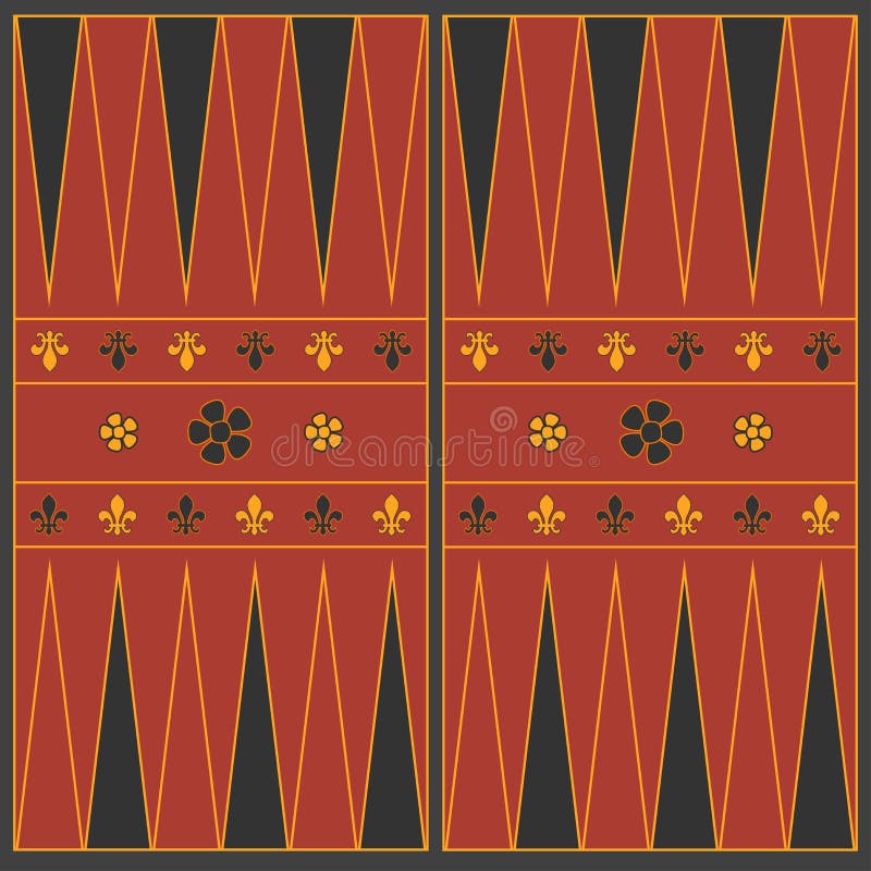 Backgammon Playing Field in the Medieval Style. Vector Graphics. Stock ...