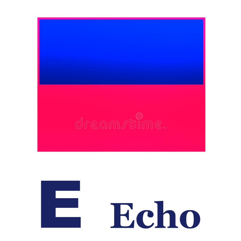 Nautical Sign Echo Like Letter E Stock Illustration - Illustration of ...