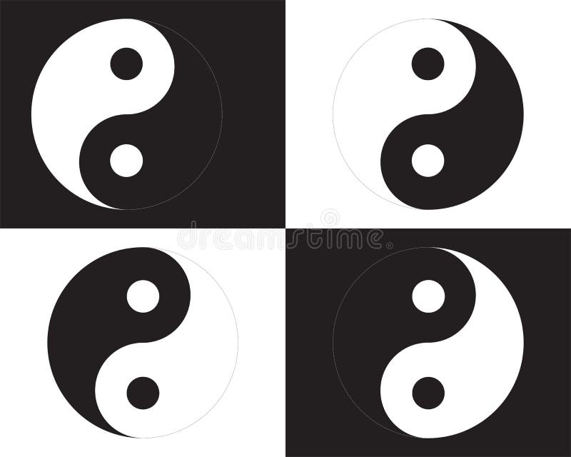 Vector of Square Background Illustration and Yin Yang Symbol on ...