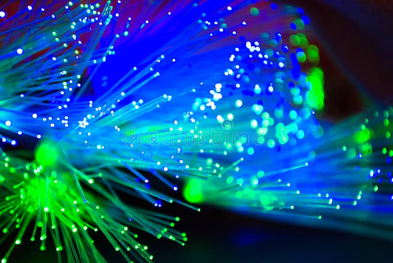 Blue Fiber Optic Lights stock image. Image of internet - 10173619