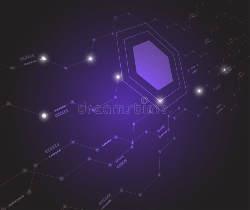 Digital Image of Light.Abstract Futuristic Hi-tech Purple Background ...