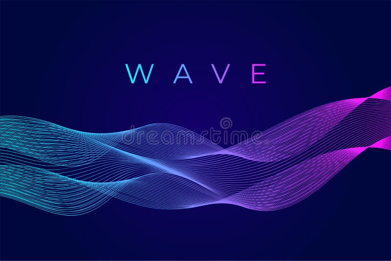 Dynamic Line Wave Abstract Background Stock Vector - Illustration of ...