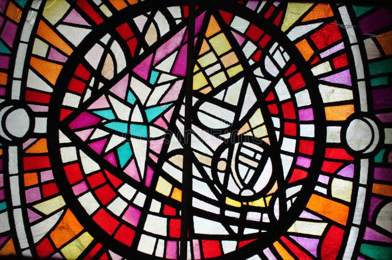 Stained Glass Window Apothecary Window Isolated. Stock Photo - Image of ...