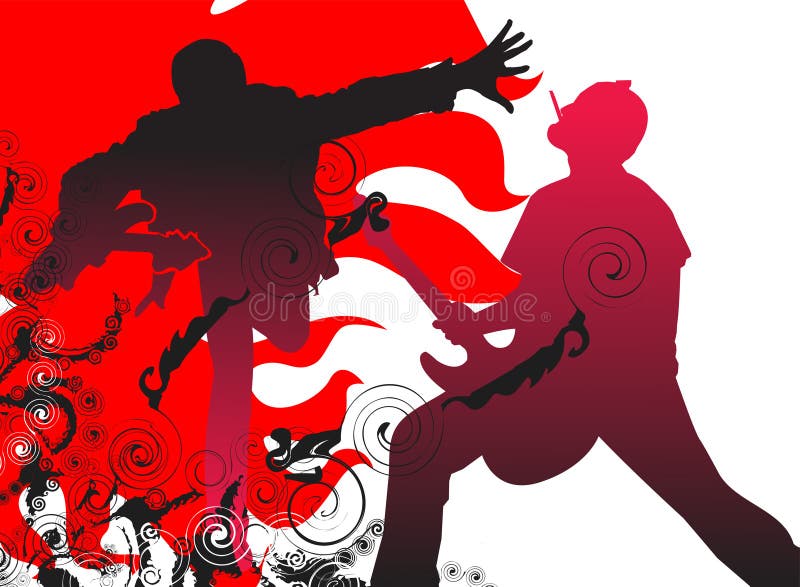 Reggae Singer on the Background Stock Vector - Illustration of afro ...