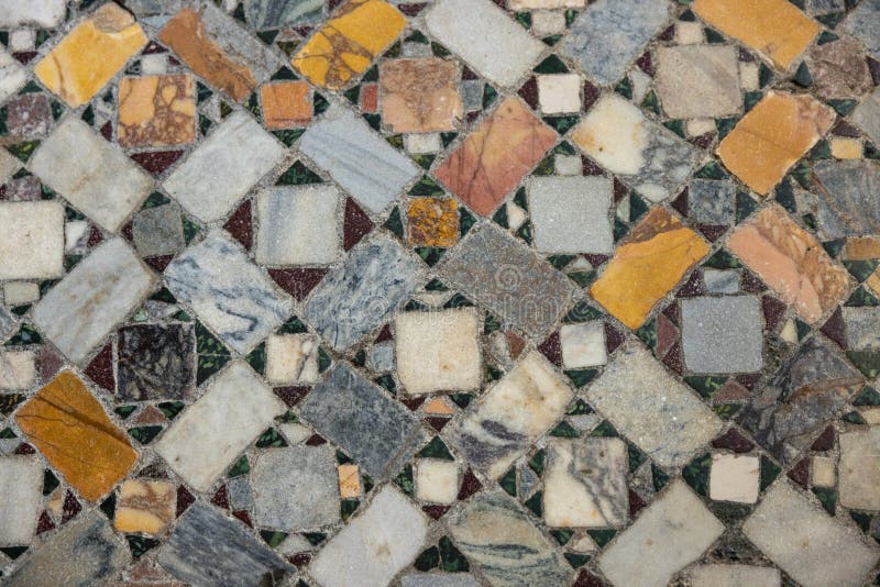 Patterned Geometrical Multicolor Vibrant Marble Tiles Background Floor ...